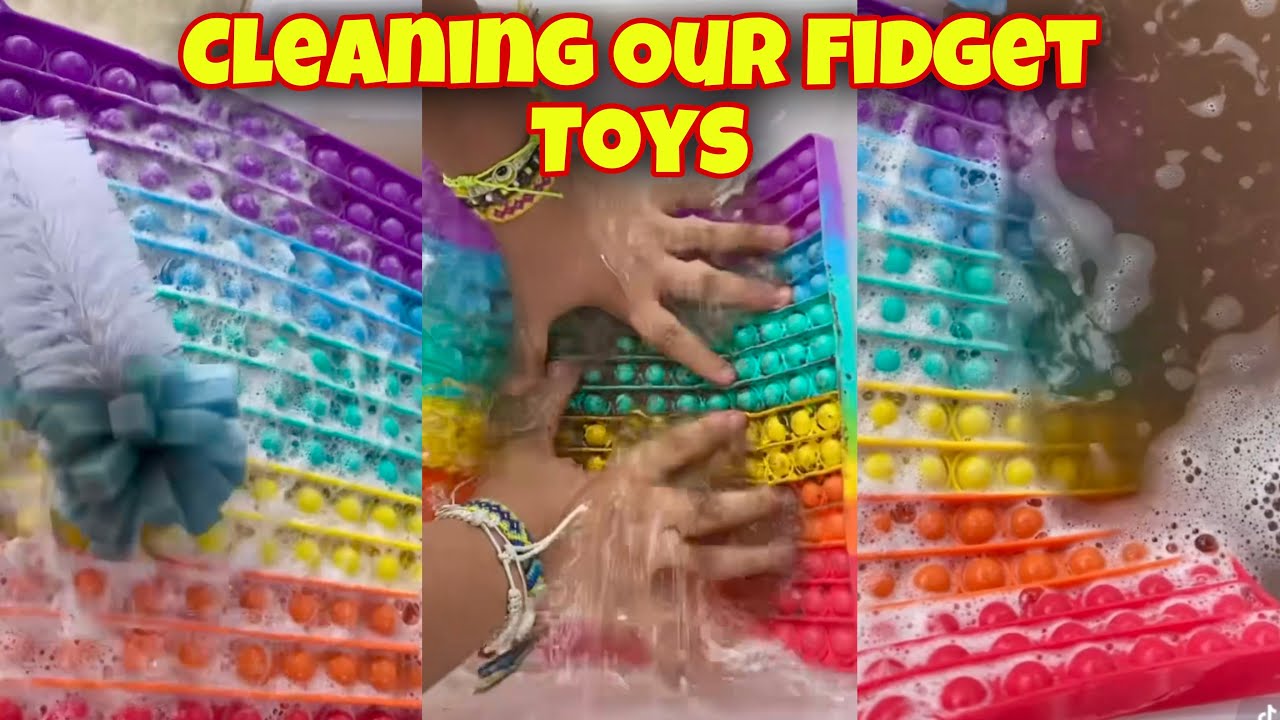 Cleaning Our Fidget Toys 😱🧼 #shorts - YouTube