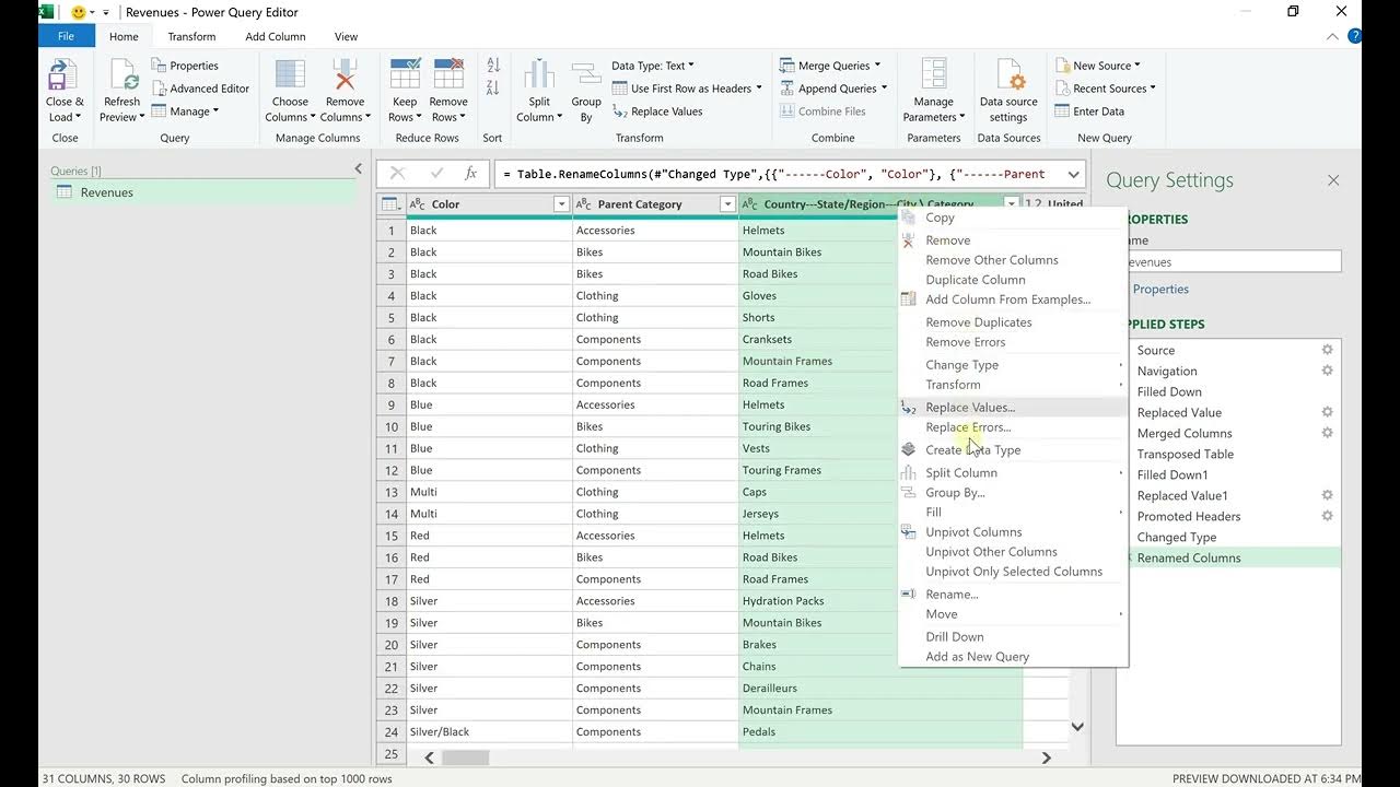 Powerquery 013 Ứng Dụng Unpivot Level 3 Youtube