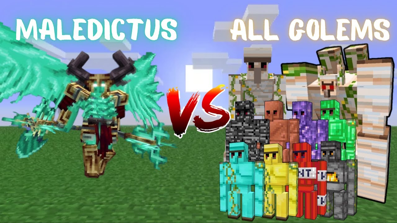 Maledictus VS All Golems | Maledictus VS Alpha Mutant Iron Golem ...