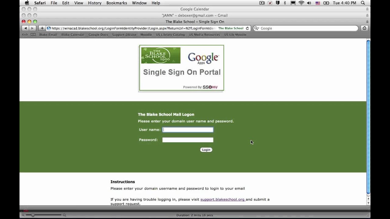 Using a Personal and Blake School Google Account Swap between the two ...