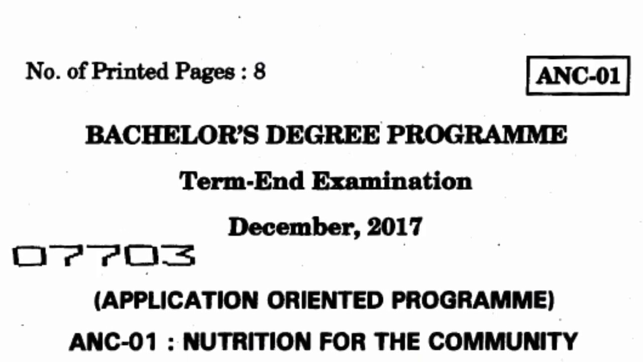 ANC 01 QUESTION PAPER ENGLISH MEDIUM DECEMBER 2017 By TIPS GURU - YouTube