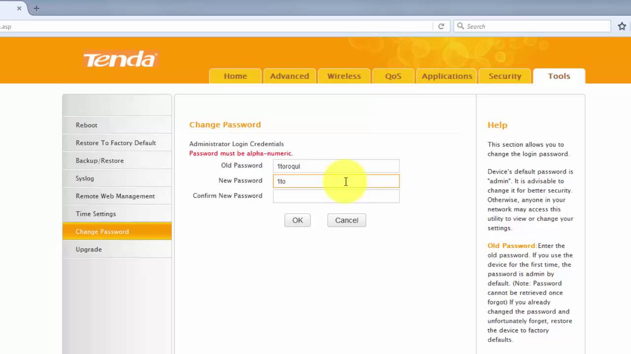 How To Change WiFi Password IN Tenda Router - YouTube
