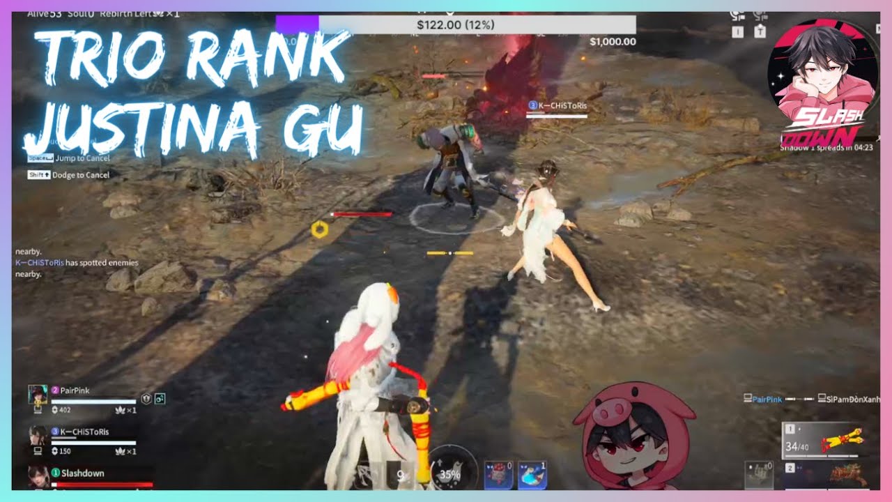 Trio Rank Gameplay - Justina gu #19 Naraka Bladepoint - YouTube
