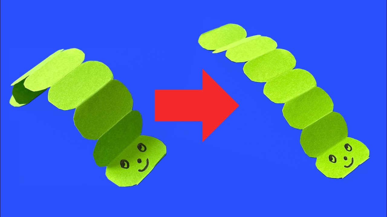 Rups Vouwen | Hoe een Papieren Rups te Vouwen die Kruipt ...