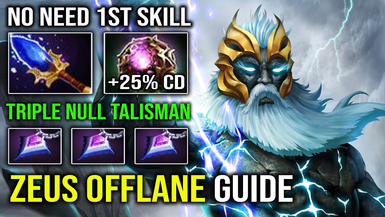 How to Offlane Zeus Like a Pro No 1st Skill with Triple Null Talisman ...