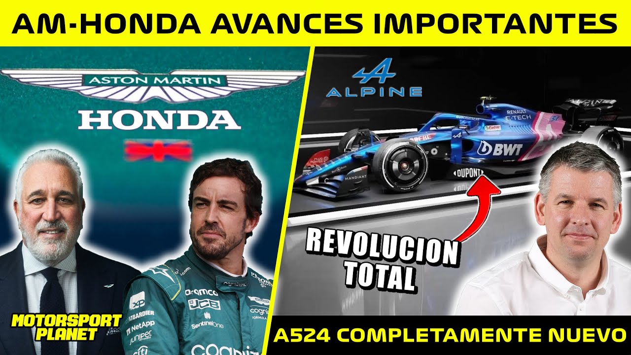 ⚠️ASTON MARTIN REVELA IMPORTANTES AVANCES con HONDA ♻️ ALPINE y un A524 ...