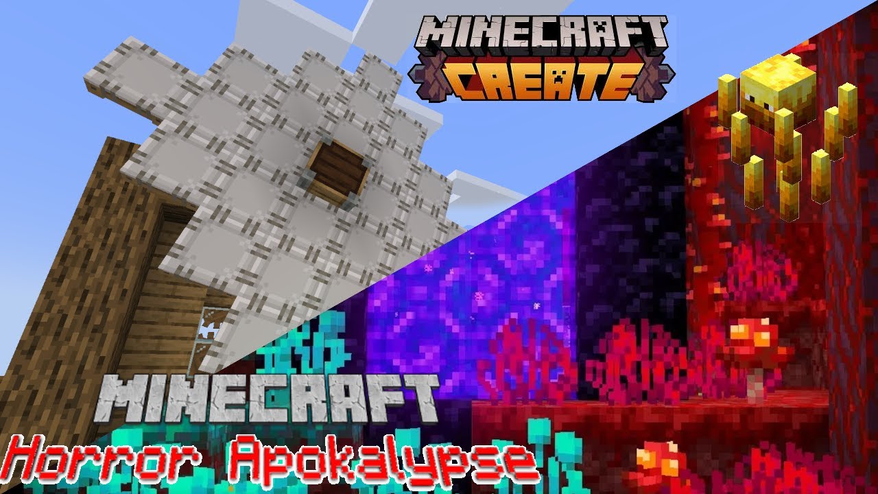 Der Anfang mit CREATE | Ab in den NETHER (Katastrophe) | Minecraft ...
