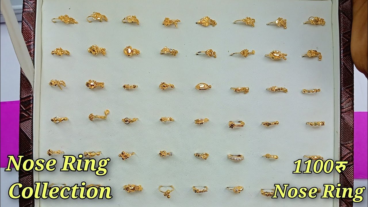 Holi Special New Gold Nose Ring Design 2024 || Nose Ring Collection ...