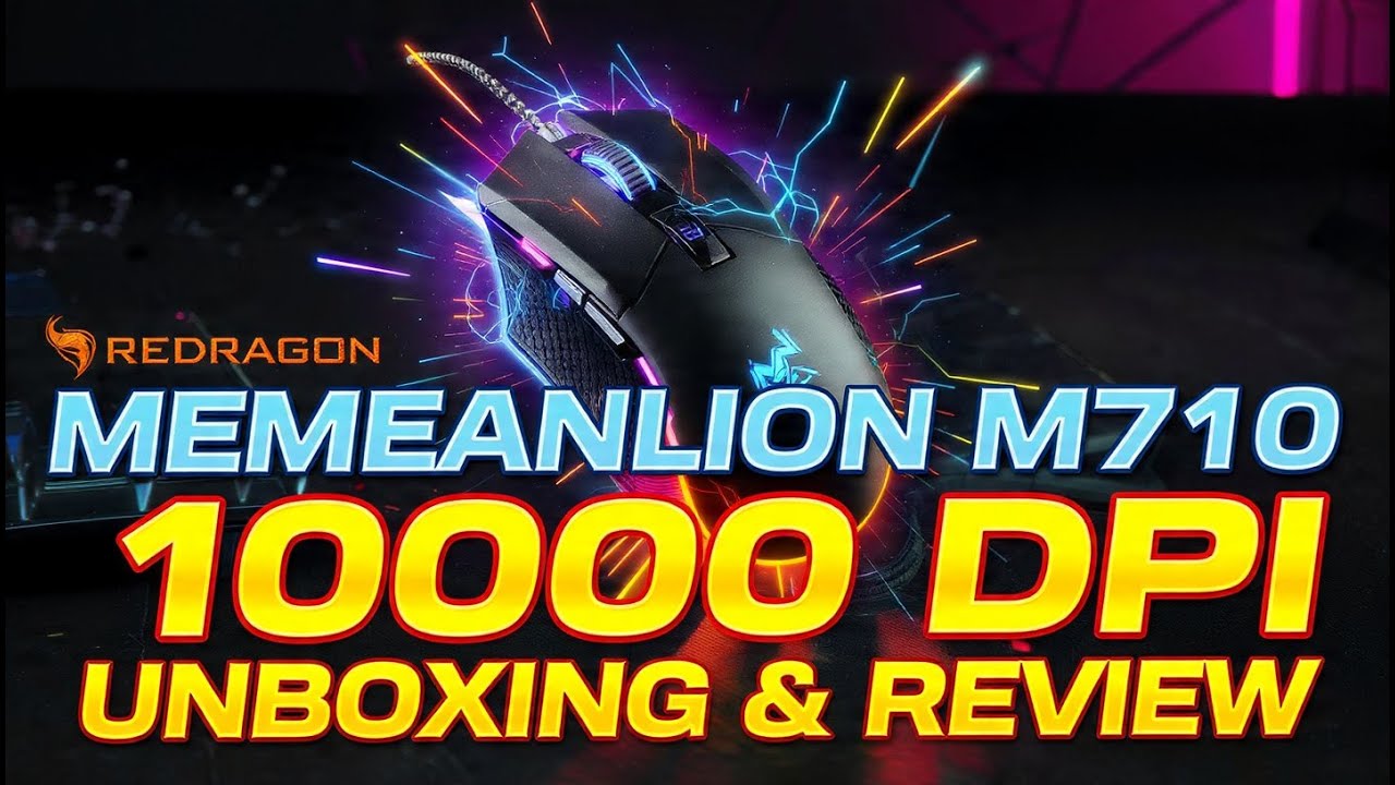 REDRAGON MEMEANLION M710 RGB GAMING MOUSE 10000 DPI UNBOXING AND REVIEW ...