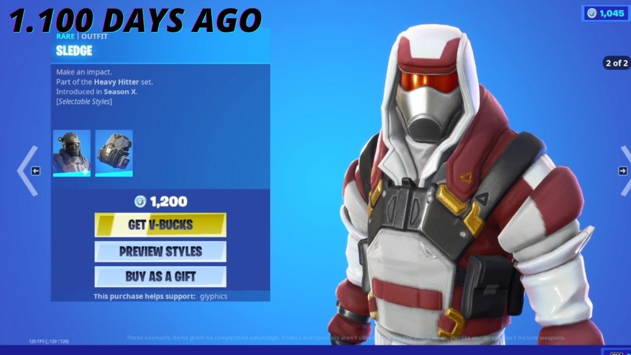 *SUPER RARE* SLEDGE IS BACK!!! - Fortnite - YouTube