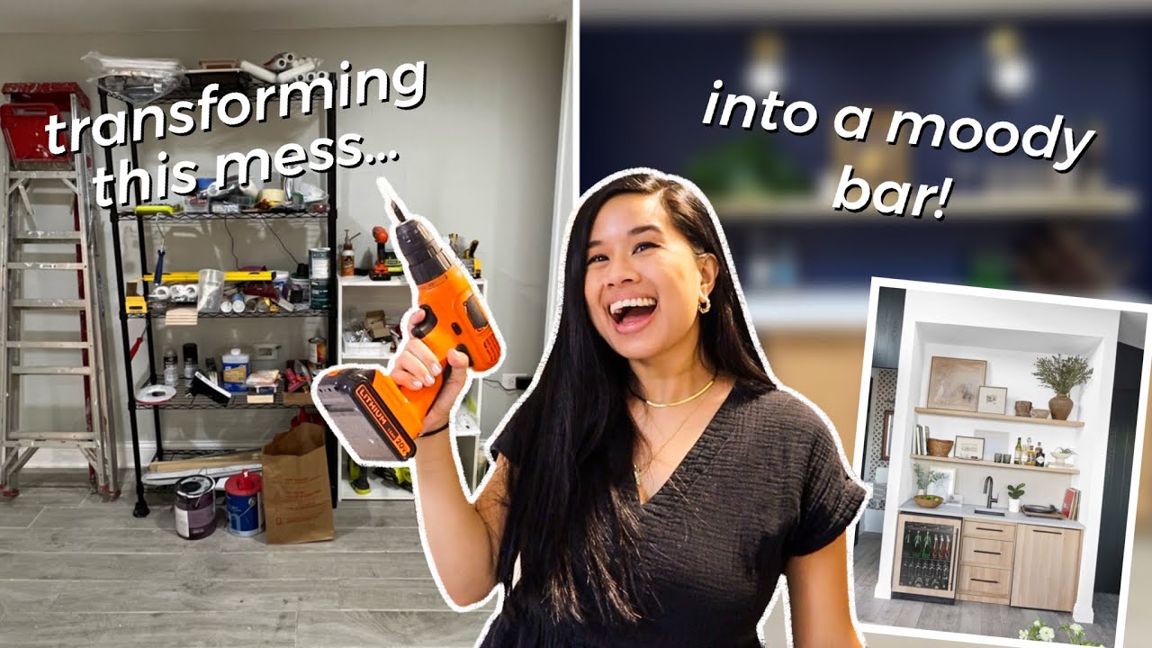 EXTREME DIY BAR MAKEOVER! *classy vibes* - YouTube