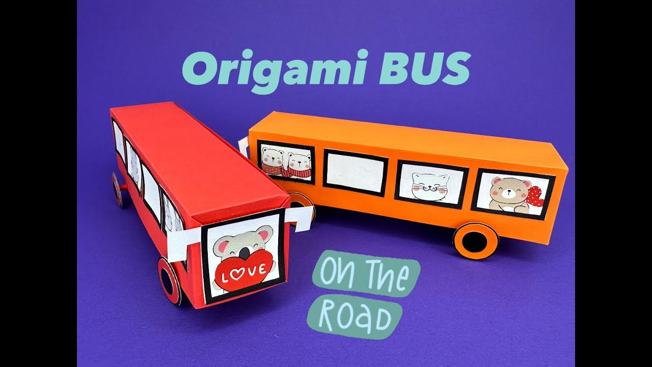 ORIGAMI LESSON🚌/DIY Origami Paper Bus/Как сделать Автобус из бумаги/버스 ...