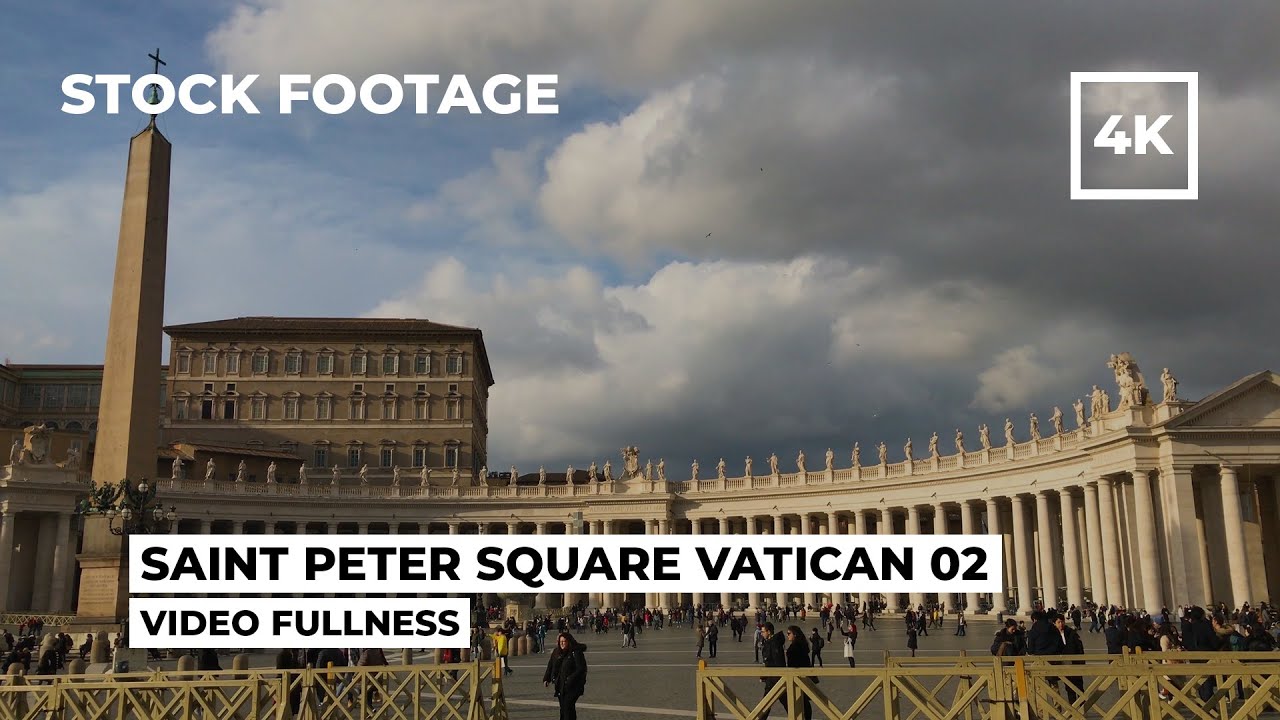 Saint Peter Square Vatican 4K 02 - Stock Footage - YouTube
