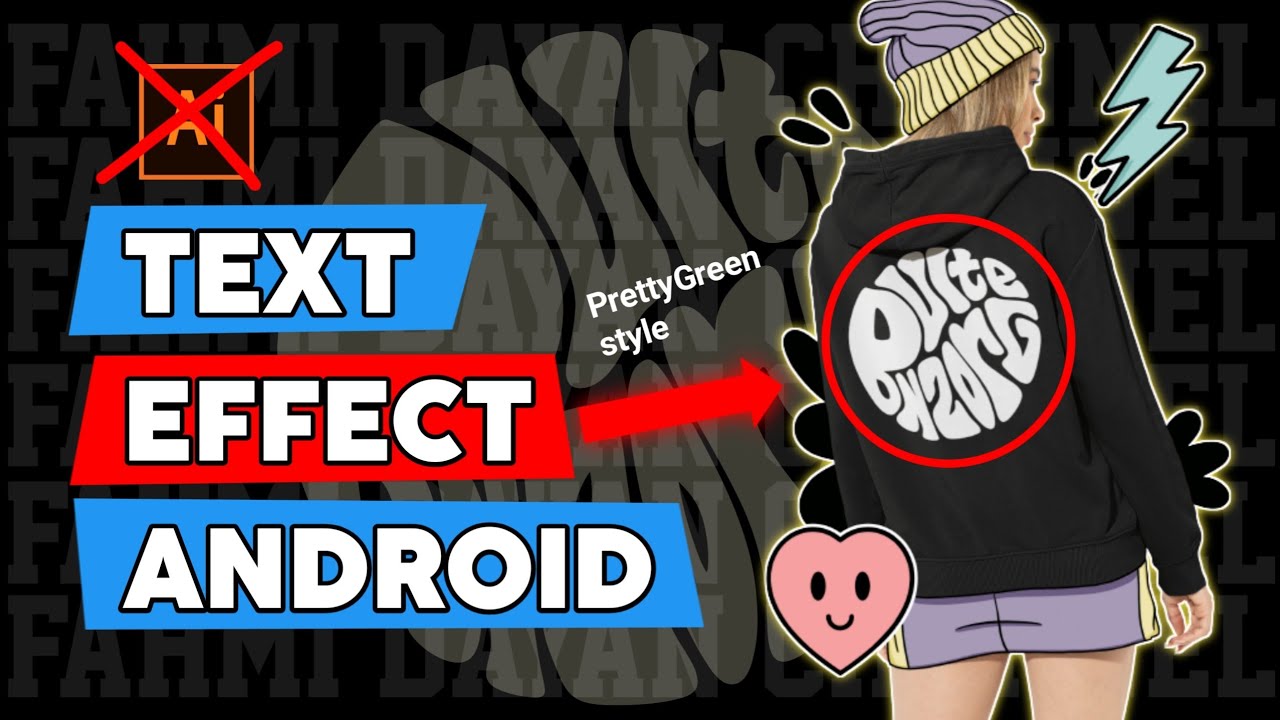 Tutorial Text Effect Android | Pretty Green Style - YouTube