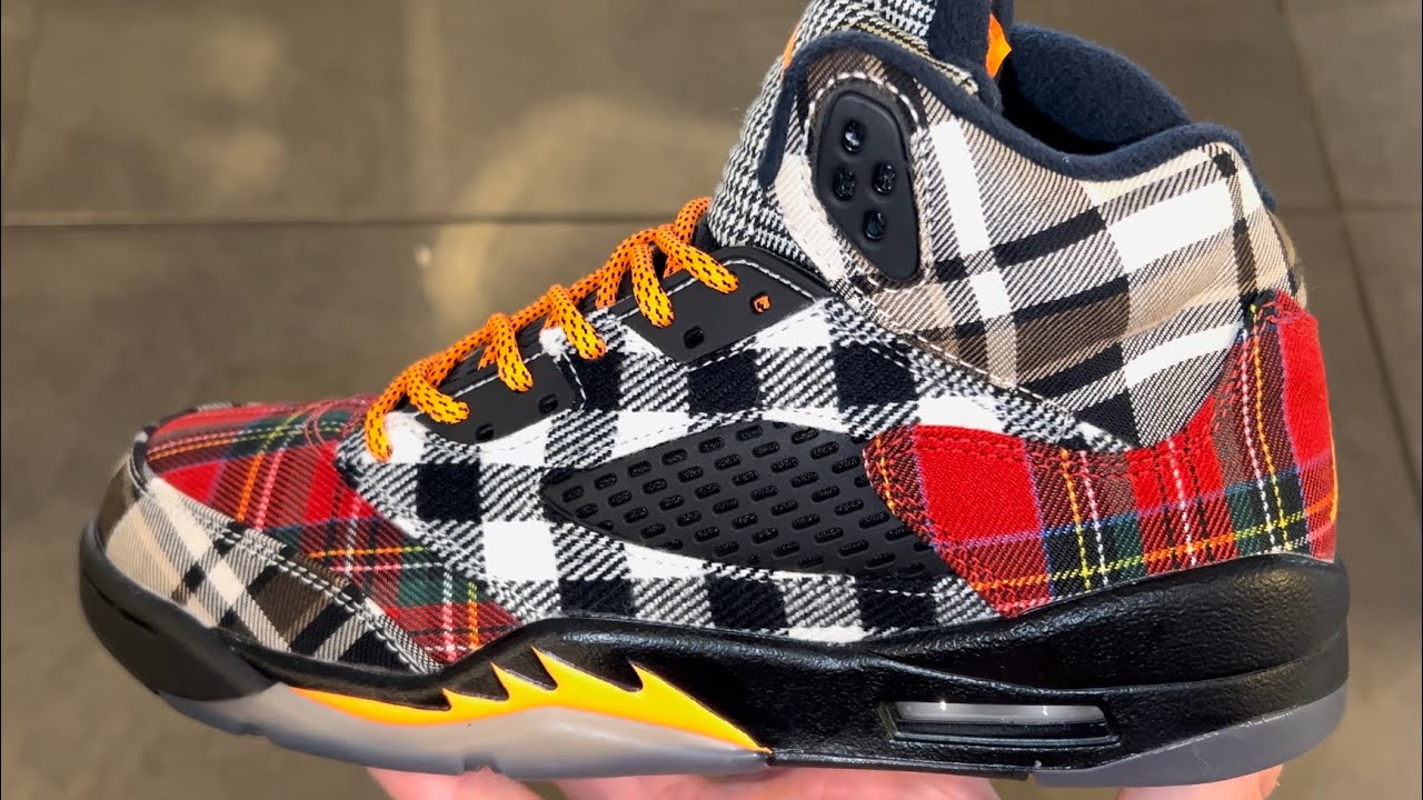Air Jordan 5 Retro Plaid GS Shoes - YouTube