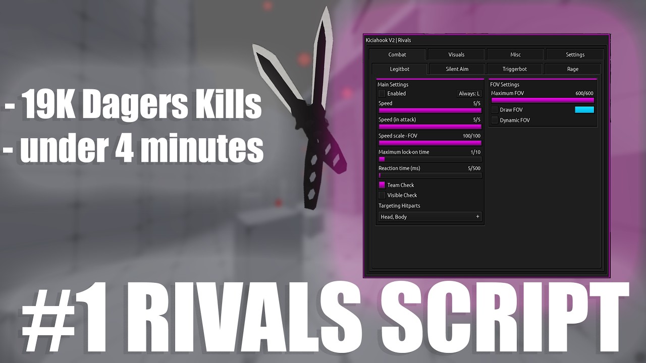 BEST Rivals Script | Getting 19,517 Kills with daggers under 9 hours ...