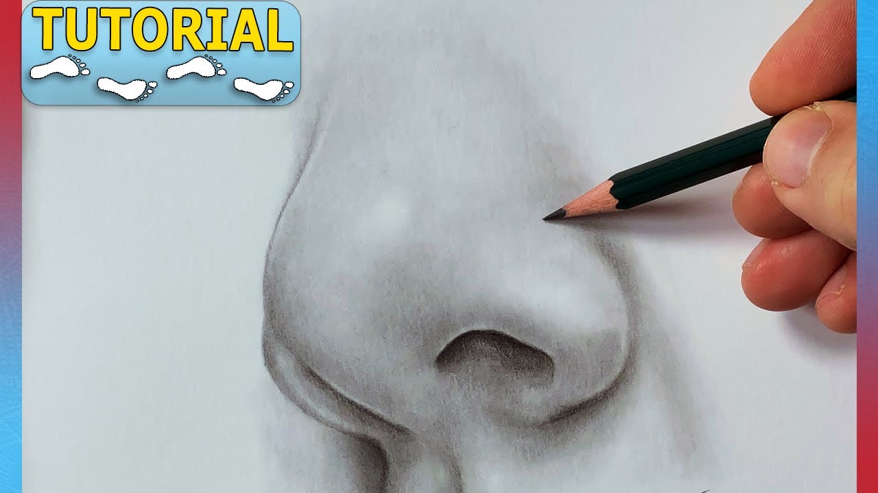 Nase zeichnen einfach - Realistische Nasen zeichnen lernen - YouTube