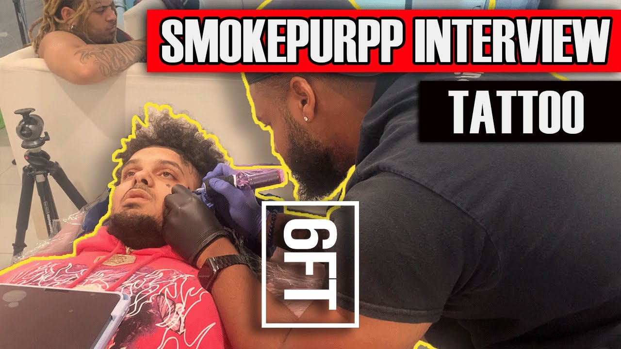Tattooing Smokepurpps Face | 6FT - Inkerview | Quitting Lean, Blowing ...