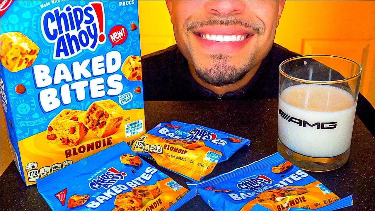 ASMR CHIPS AHOY! BAKED BITES EATING SOUNDS NO TALKING JERRY CANDY ...
