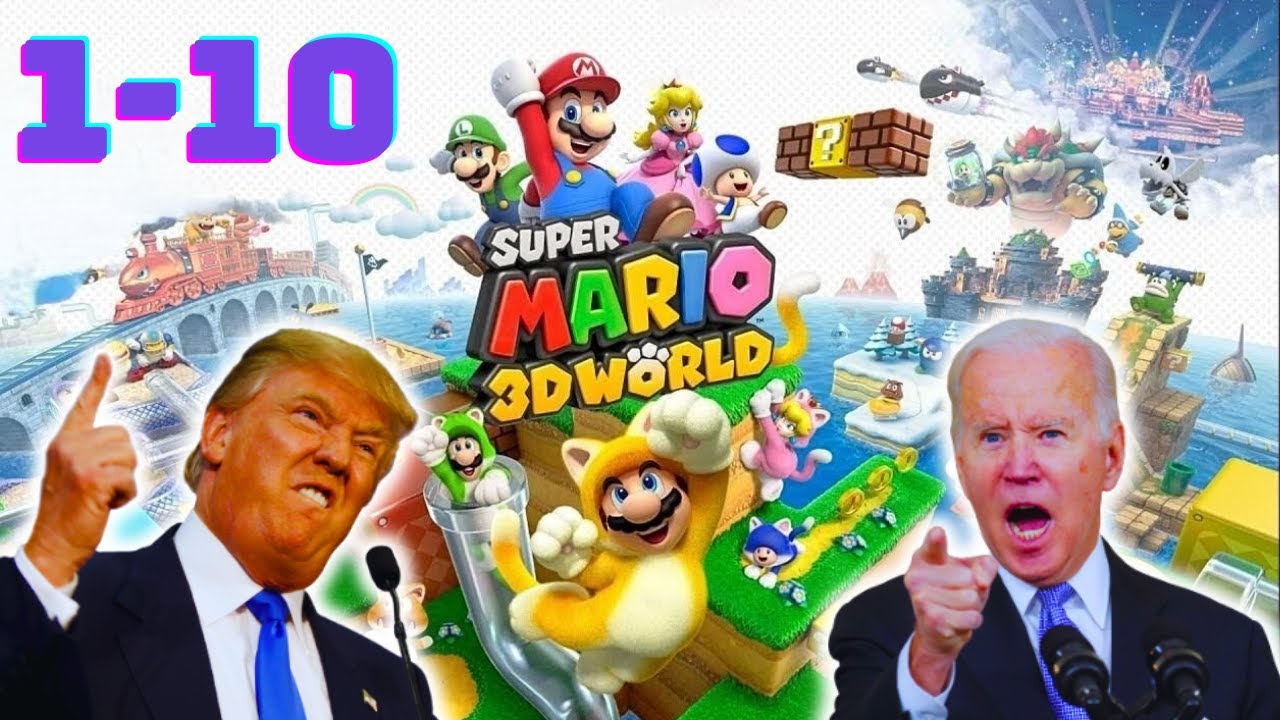 Presidents Play Super Mario 3D World 1-10 (COMPILATION) - YouTube
