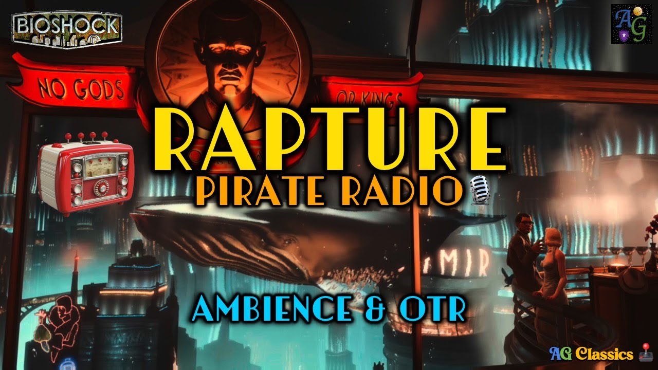 Rapture Pirate Radio Ambience 🎙️📻 6 HOURS of Sci Fi & Horror Old Time ...