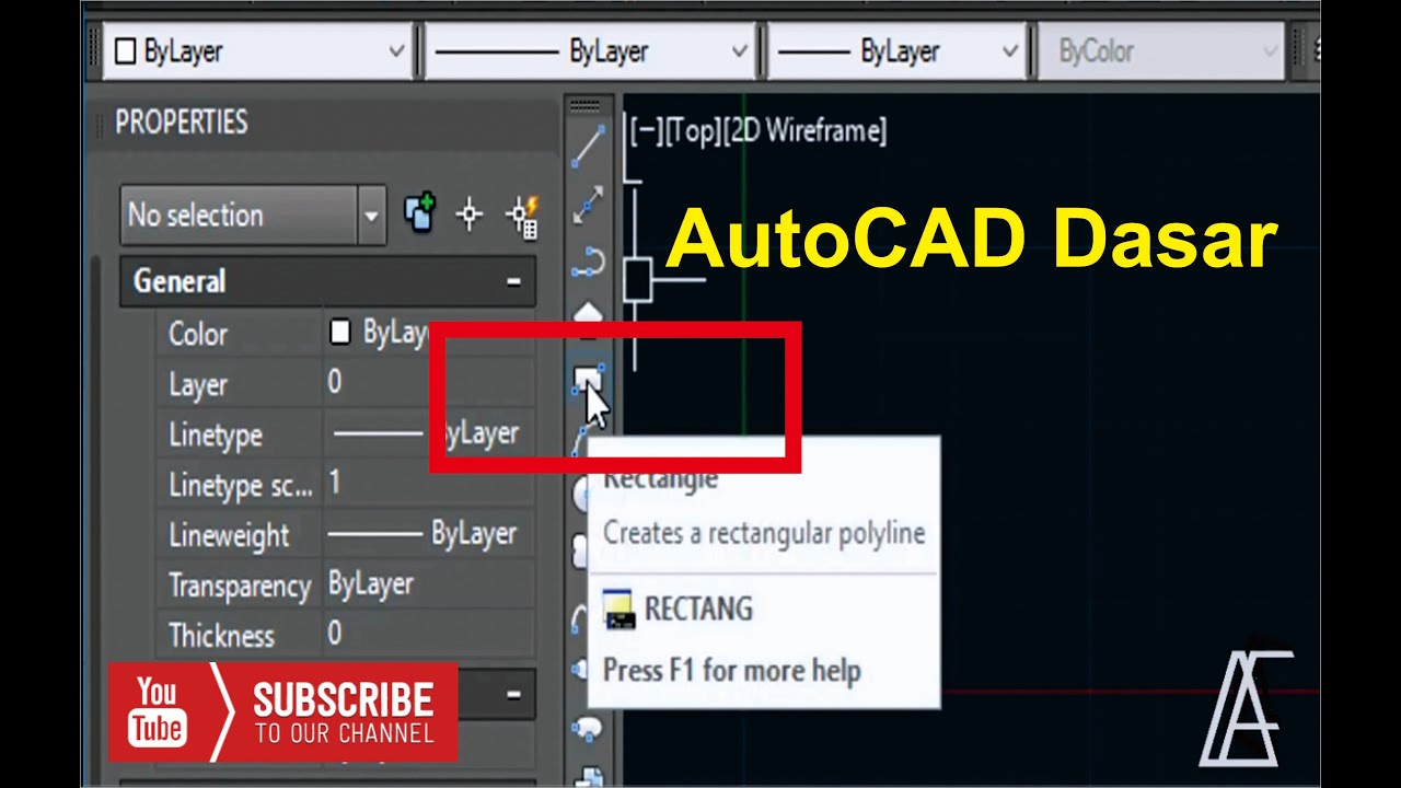 BELAJAR AUTOCAD DASAR Bahasa Indonesia #Part1 - YouTube