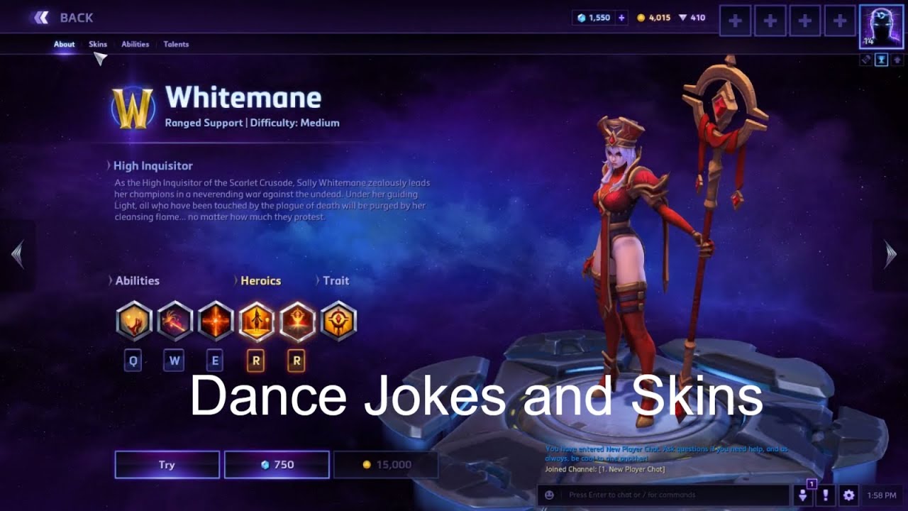 High Inquisitor Whitemane Dances jokes and skins Heroes of the Storm ...