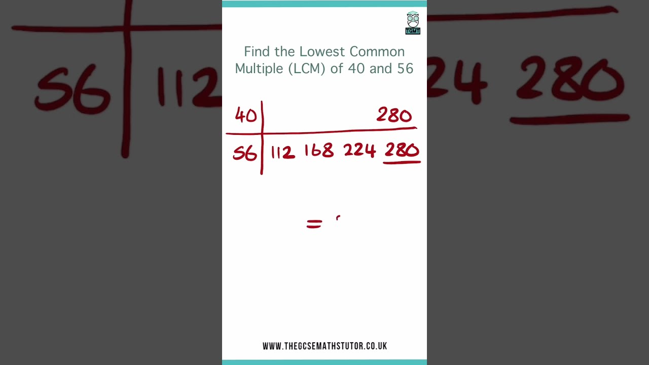 Lowest Common Multiple Maths Shorts shorts maths mathshorts Lowest Common Multiple Maths Shorts shorts maths mathshorts