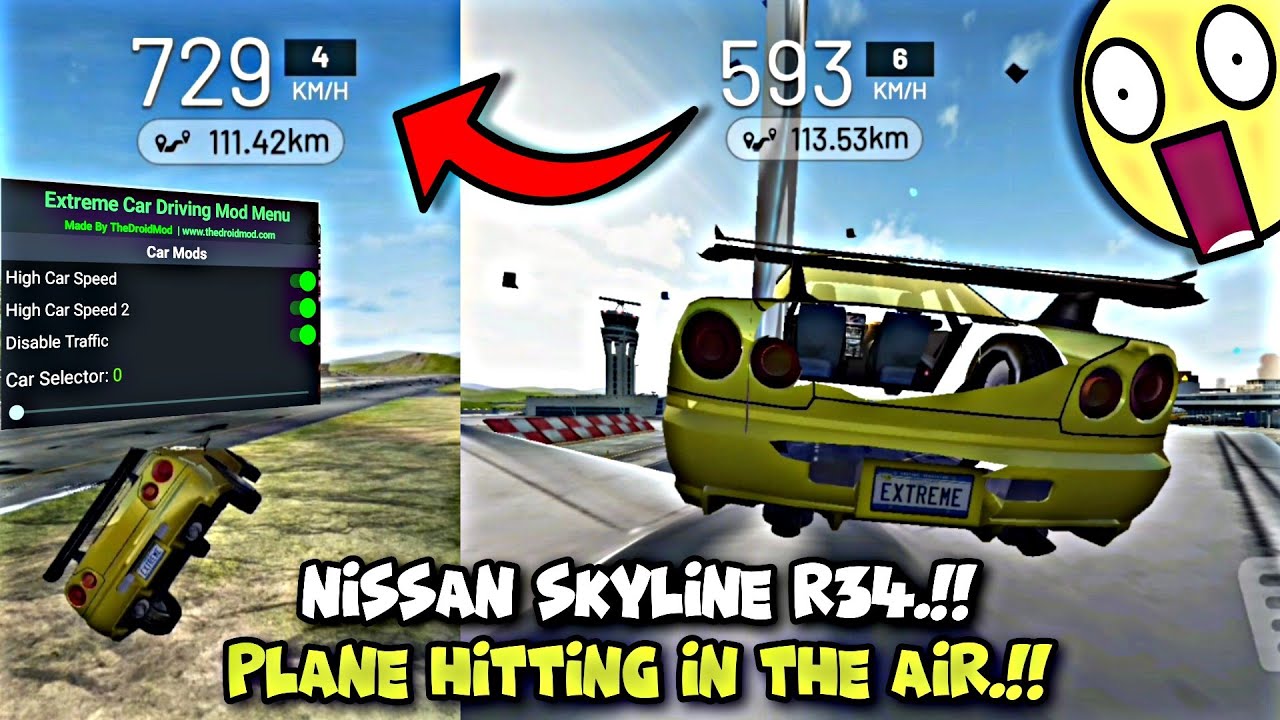 Nissan Skyline "PLANE HITTING IN THE AIR" 😂 - High Car Speed 🔥 ...