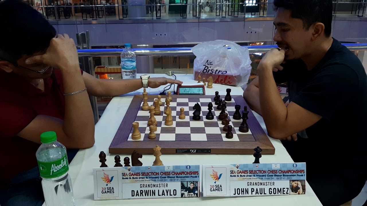 GM Darwin Laylo vs. GM John Paul Gomez in 2019 SEA Games Blitz ...