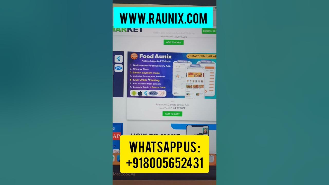 How to make a multi vendor Food delivery app | Food ordering app like zomato | Raunix - YouTube