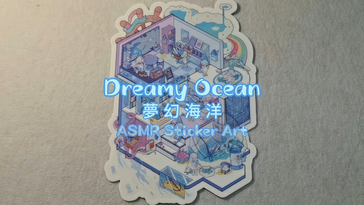 ASMR Sticker Art | Dreamy Ocean ｜ Sticker Journey - YouTube