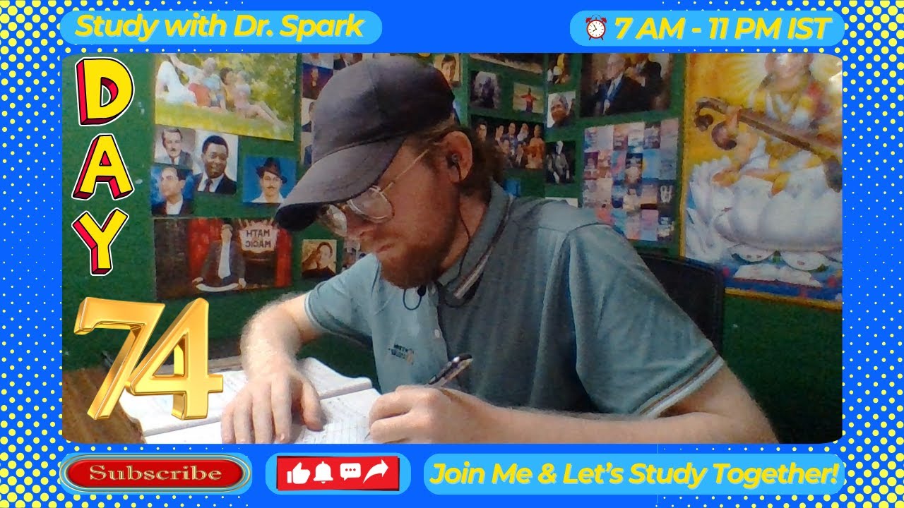 🔴 LIVE: Day 74 | 14 Hour Study with Dr. Spark | 14 x 1-Hour Sessions - YouTube
