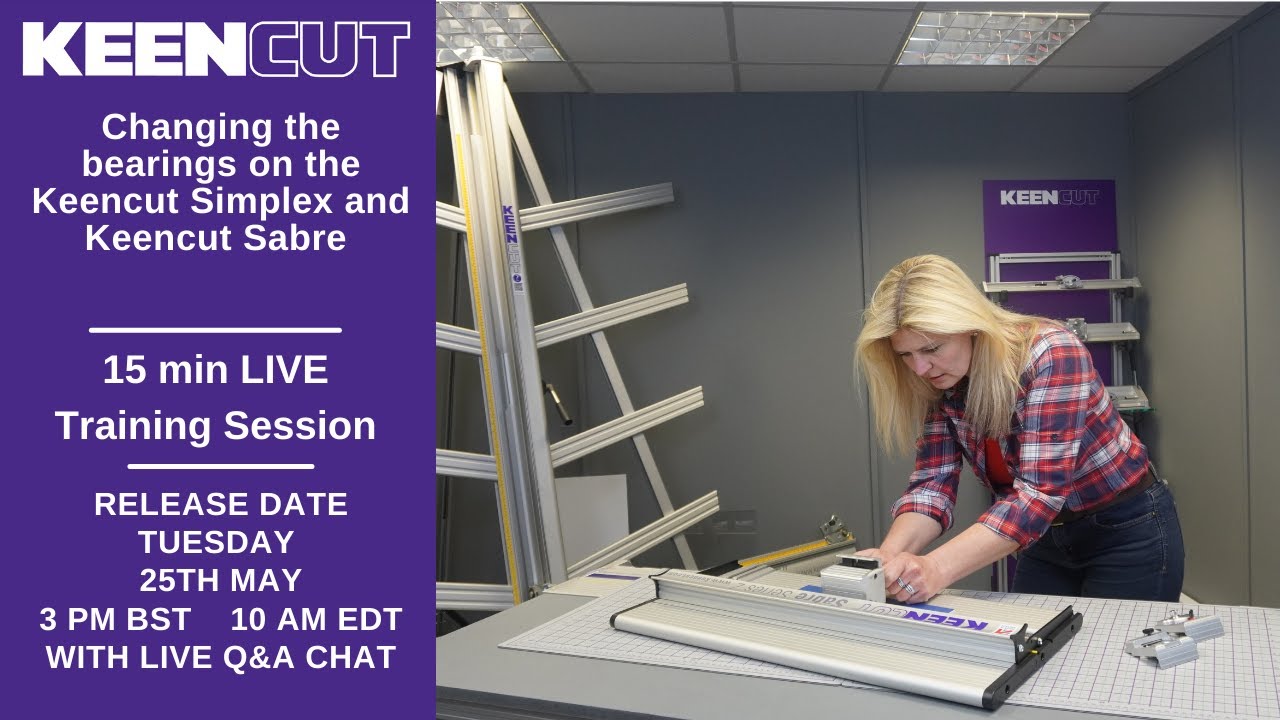 Keencut LIVE! Changing the bearings on the Keencut Simplex and Keencut ...