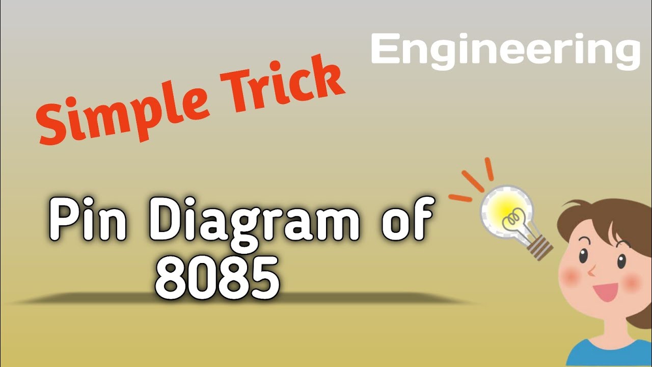 Pin Diagram of 8085 microprocessor..simple way funny tricks...# ...