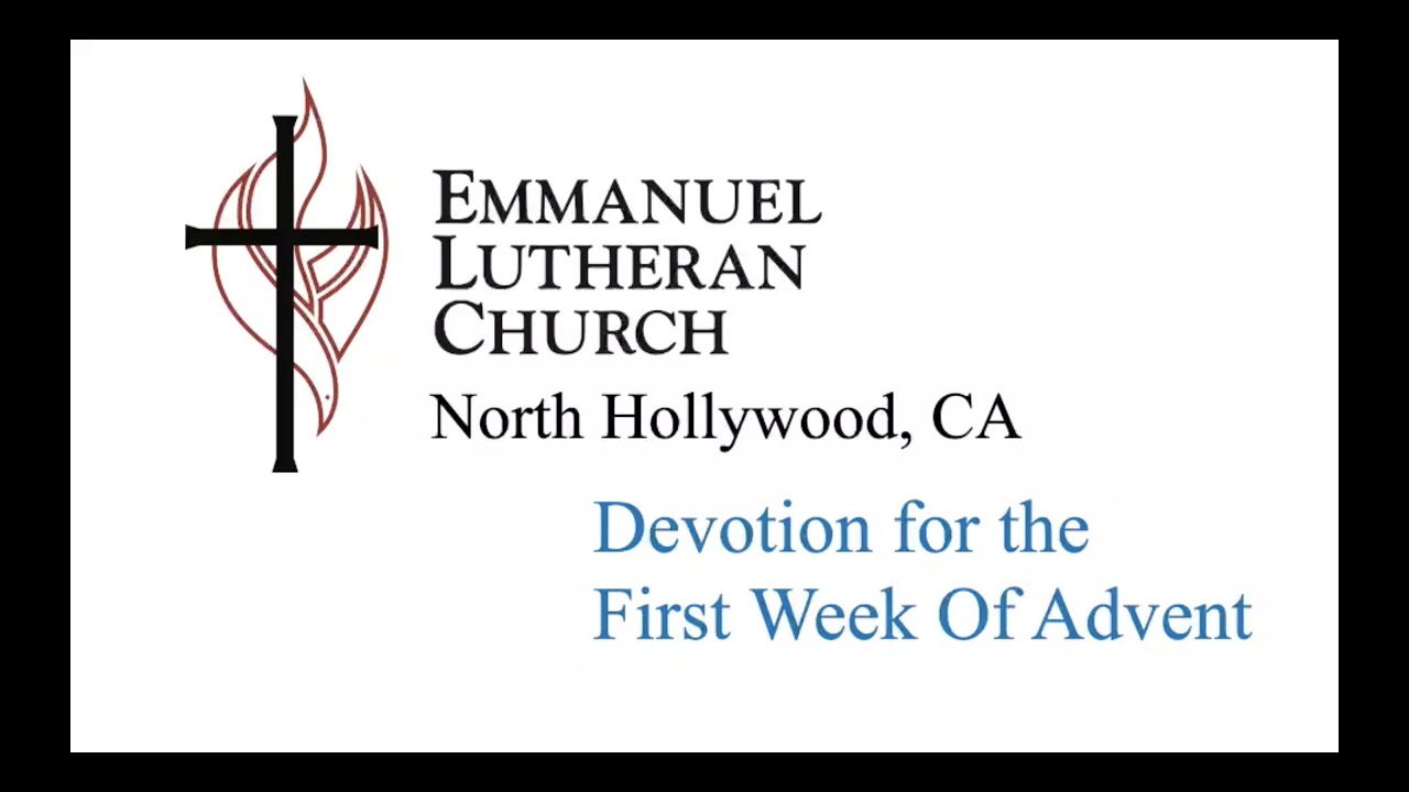 Mid-week Advent Devotion, 12-1-2021 - YouTube