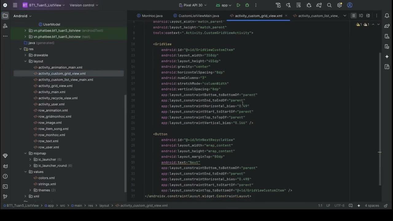 Lập trình di động - Trình bày Custom Adapter của ListView, custom ...