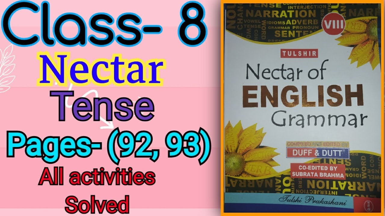 Class- 8 Nectar English Grammar(Duff & Dutta)Chapter- 9 (Tense) Pages ...