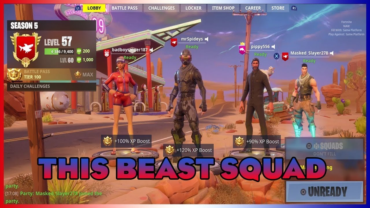 Fortnite Battle Royale *This BEAST Squad* - YouTube