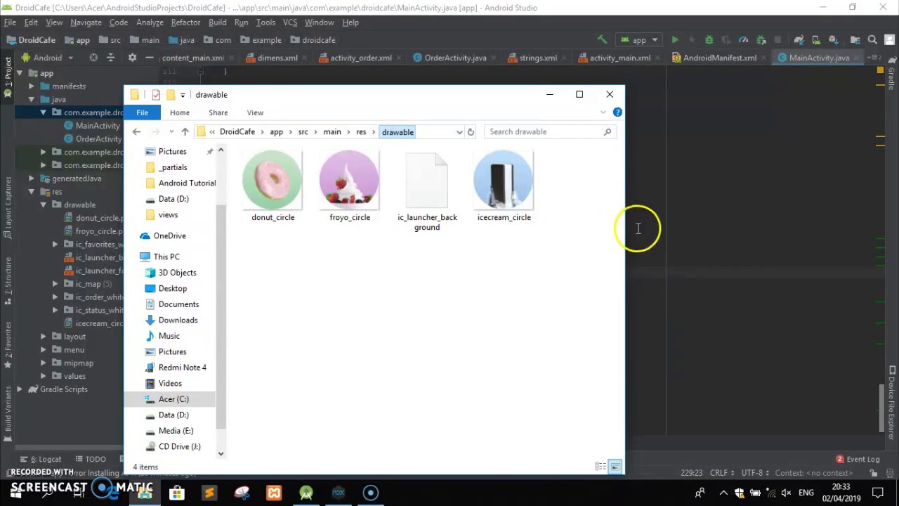 Tutorial Android Studio " Membuat App sederhana Droid cafe " - YouTube