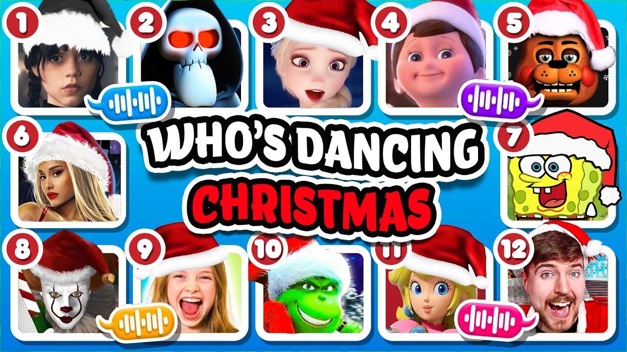 Who's DANCING Christmas🎄💃| Santa Claus, Wednesday,The Grinch,Reaper Sam ...