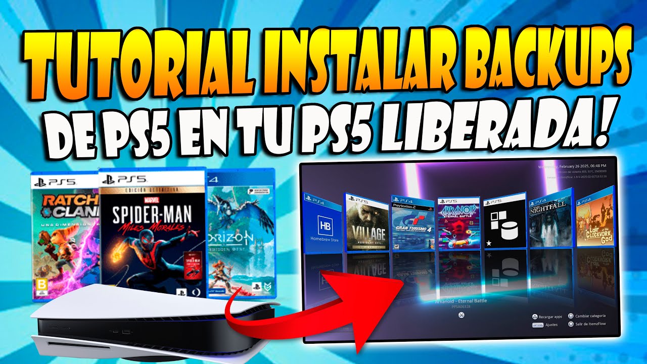 Tutorial Cargar Backups de PS5 en Ps5 LIBERADA Servirá pronto para TODAS las versiones ...