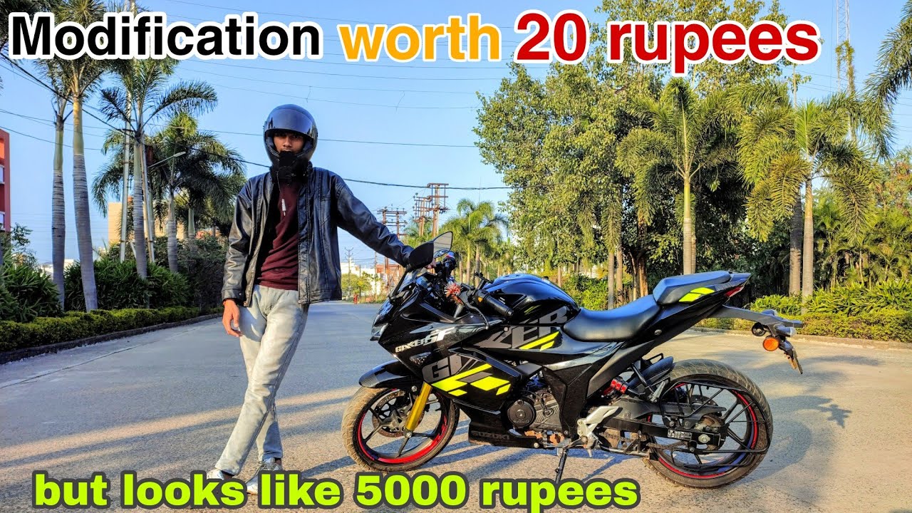 modification gixxer sf 155 worth 20 Rupees but looks like 5000 rupees ...