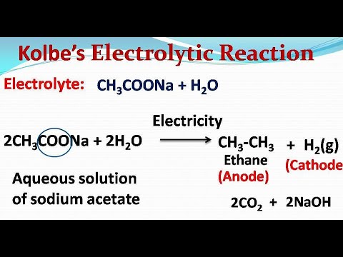 Kolbe's Electrolytic Reaction - YouTube