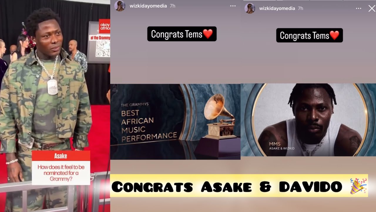 Asake speaking on the Grammy Red carpet congrats to Asake and DAVIDO ...
