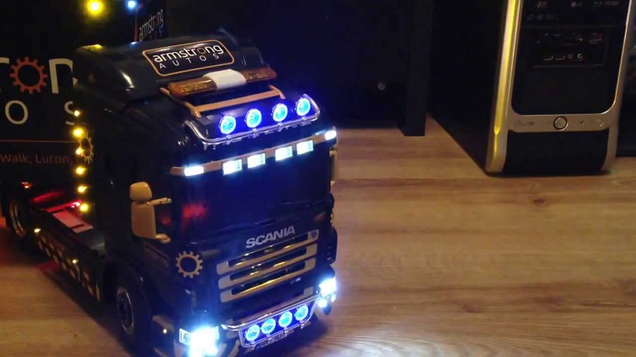 Tamiya Scania R470 with new MFC-03 & SS-Tronix wireless lighting - YouTube