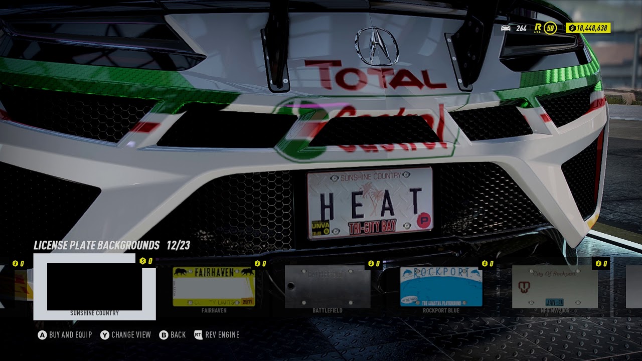 Need For Speed Heat: License plate backgrounds - YouTube