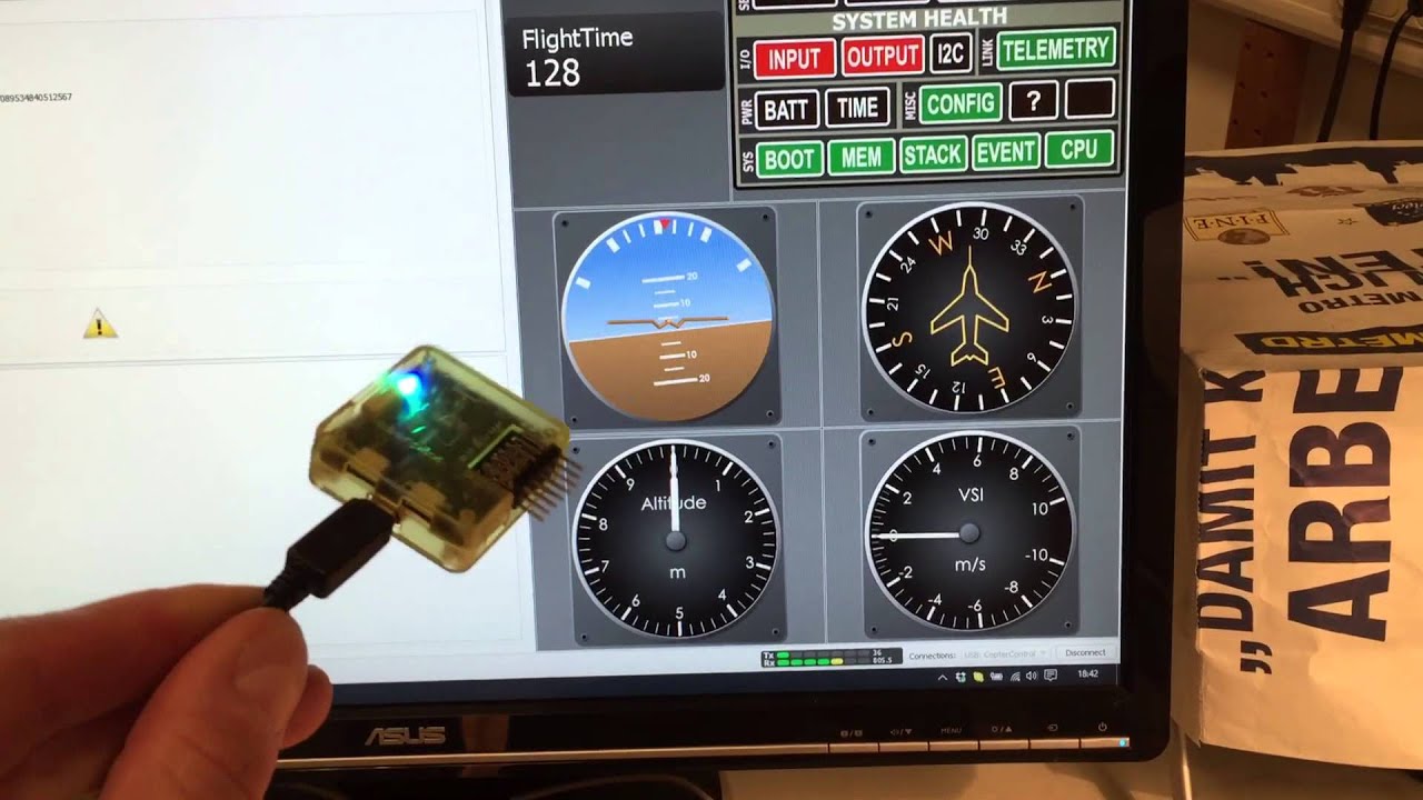 Testing a CC3D flight controller board with Librepilot GCS - YouTube