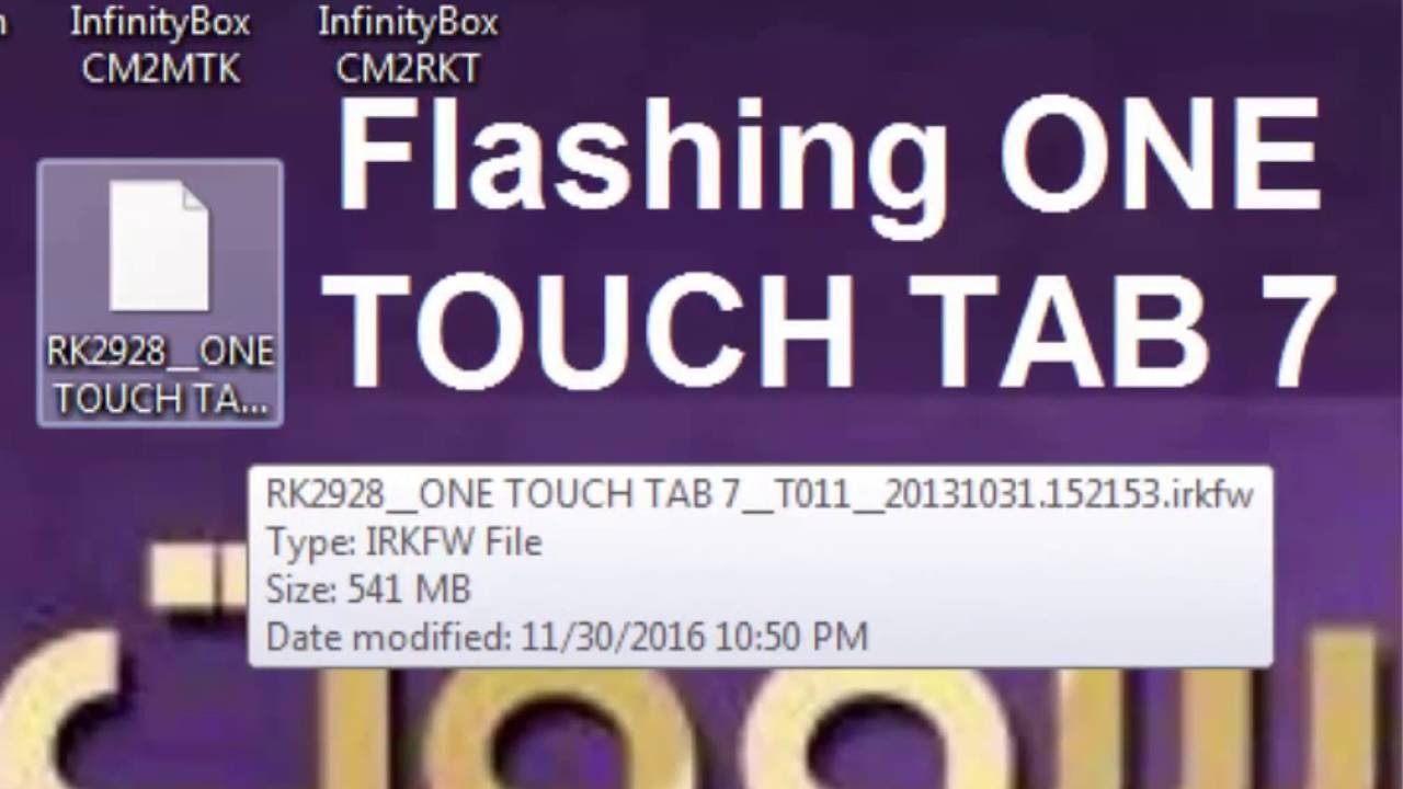 Flashing ONE TOUCH TAB 7 - YouTube