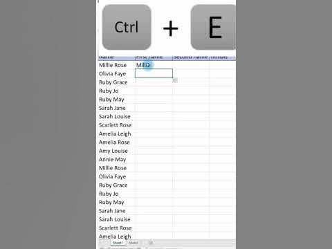 Auto fill using shortcuts Ctrl + E in Excel - YouTube
